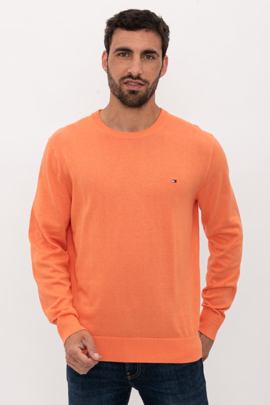 Pull orange Tommy Hilfiger | Destock Jeans