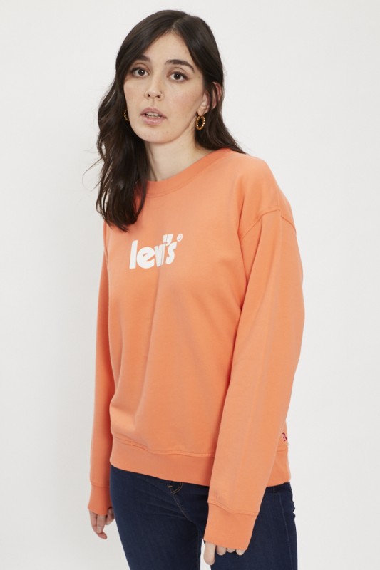 Sweat orange imprimé Levi's | Destock Jeans