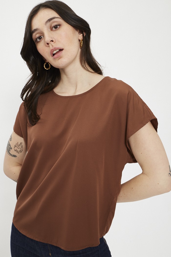 Top marron Vero Moda | Destock Jeans