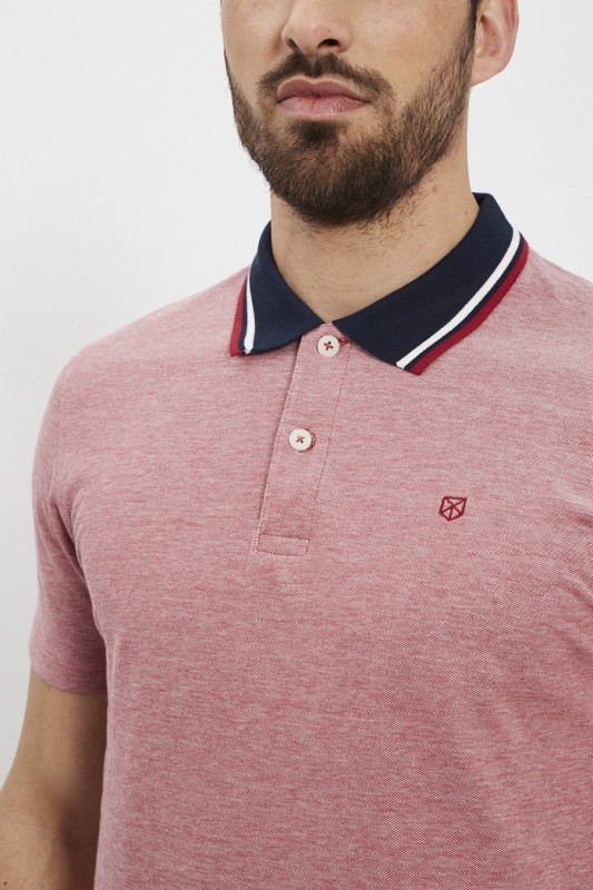Polo rouge Jack & Jones | Destock Jeans