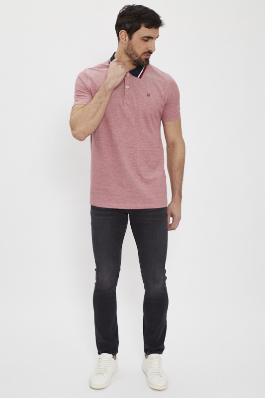 Polo rouge Jack & Jones | Destock Jeans