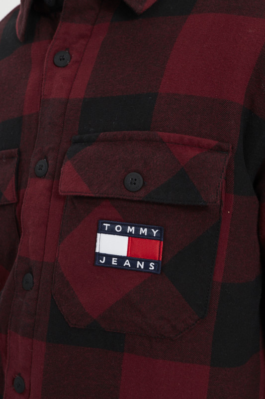 Surchemise à carreaux rouge et noir homme Tommy Hilfiger | Destock Jeans